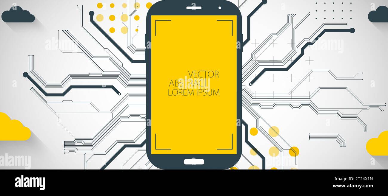 Mobile phone background. Вig data flow processing concept, cloud ...