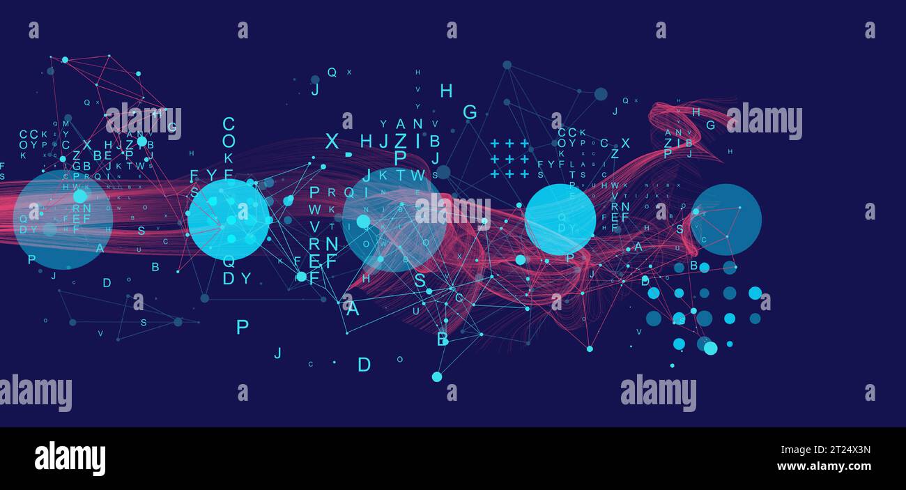Abstract flowing wave lines. Design element for technology, science ...