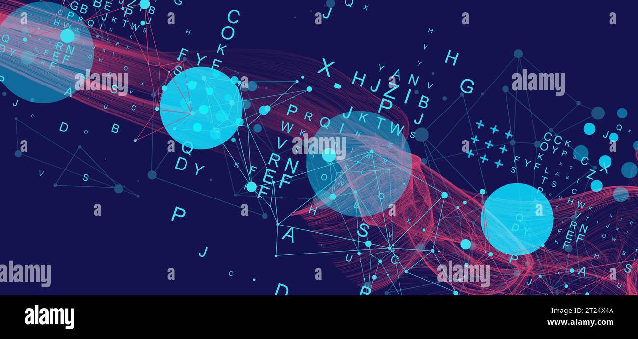 Abstract flowing wave lines. Design element for technology, science ...