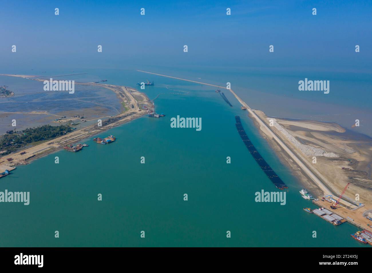 The under-construction Matarbari Port is a deep-sea facility in ...