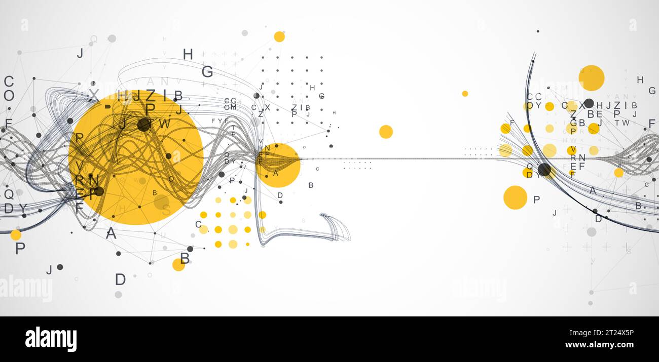 Vector abstract background with a wireframe dynamic pipes, line and ...