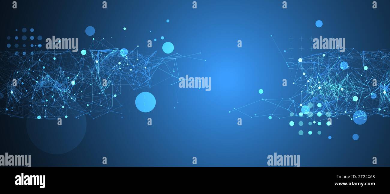 Abstract polygonal vector background with connecting dots and lines ...