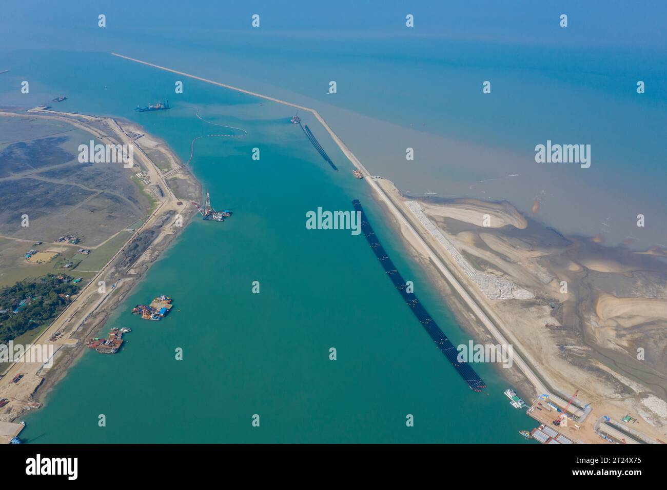The under-construction Matarbari Port is a deep-sea facility in ...