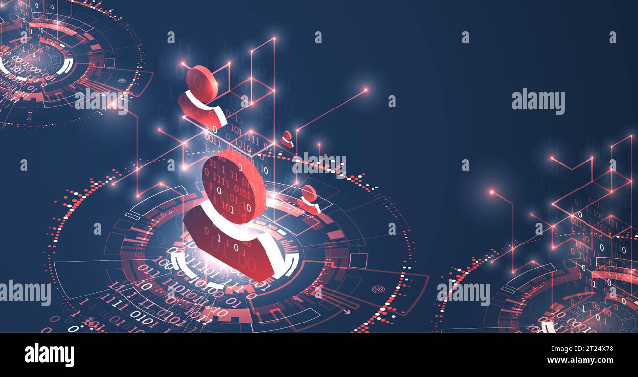 Isometric digital abstract technology background. Vector illustration ...