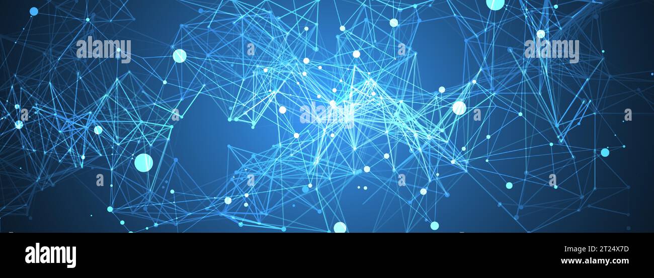 Abstract polygonal vector background with connecting dots and lines ...