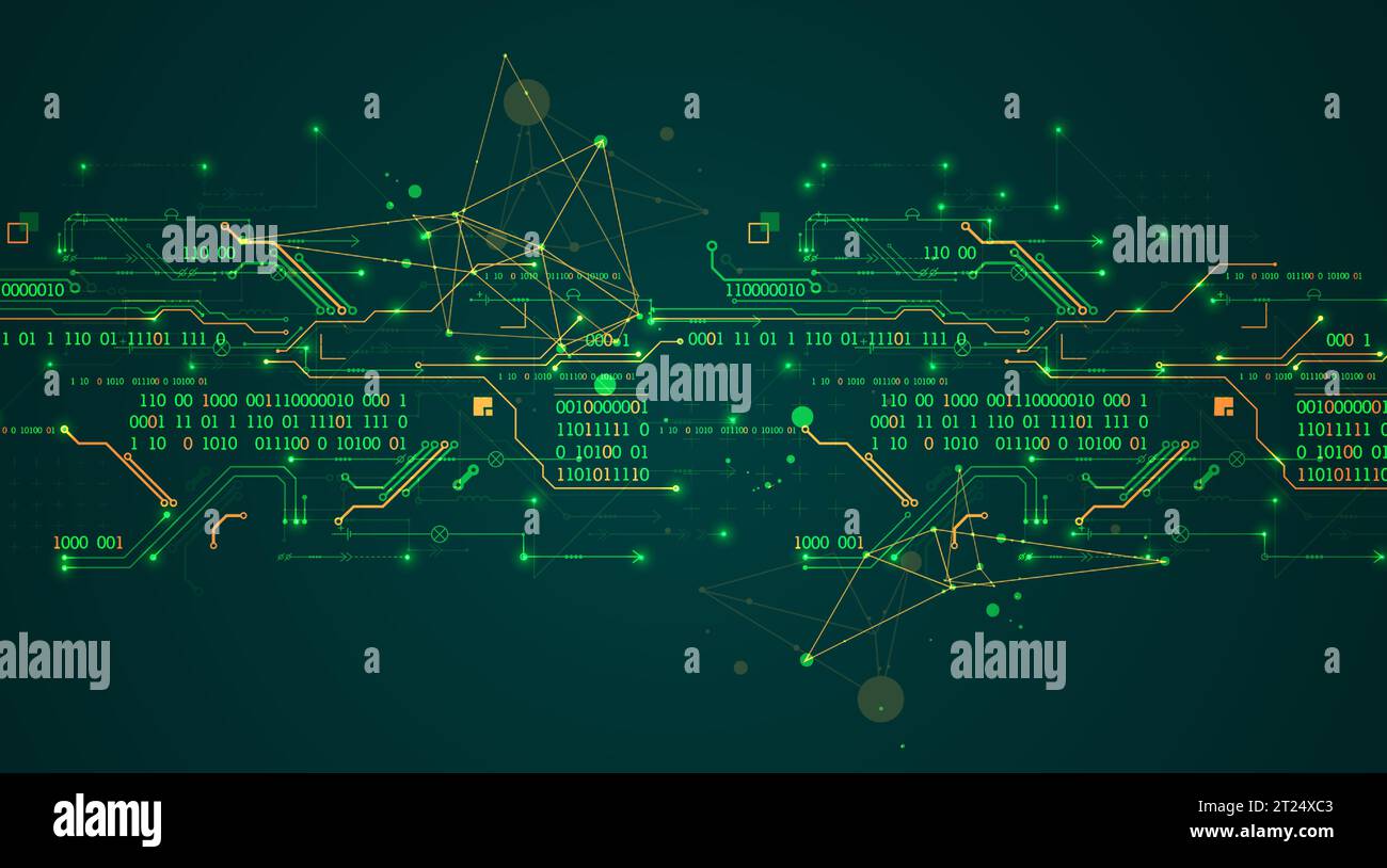 Abstract background on technological and scientific topics. Various ...