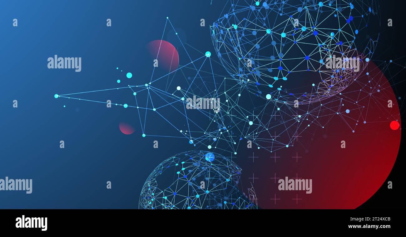 Abstract technology sphere background. Global network concept Stock ...