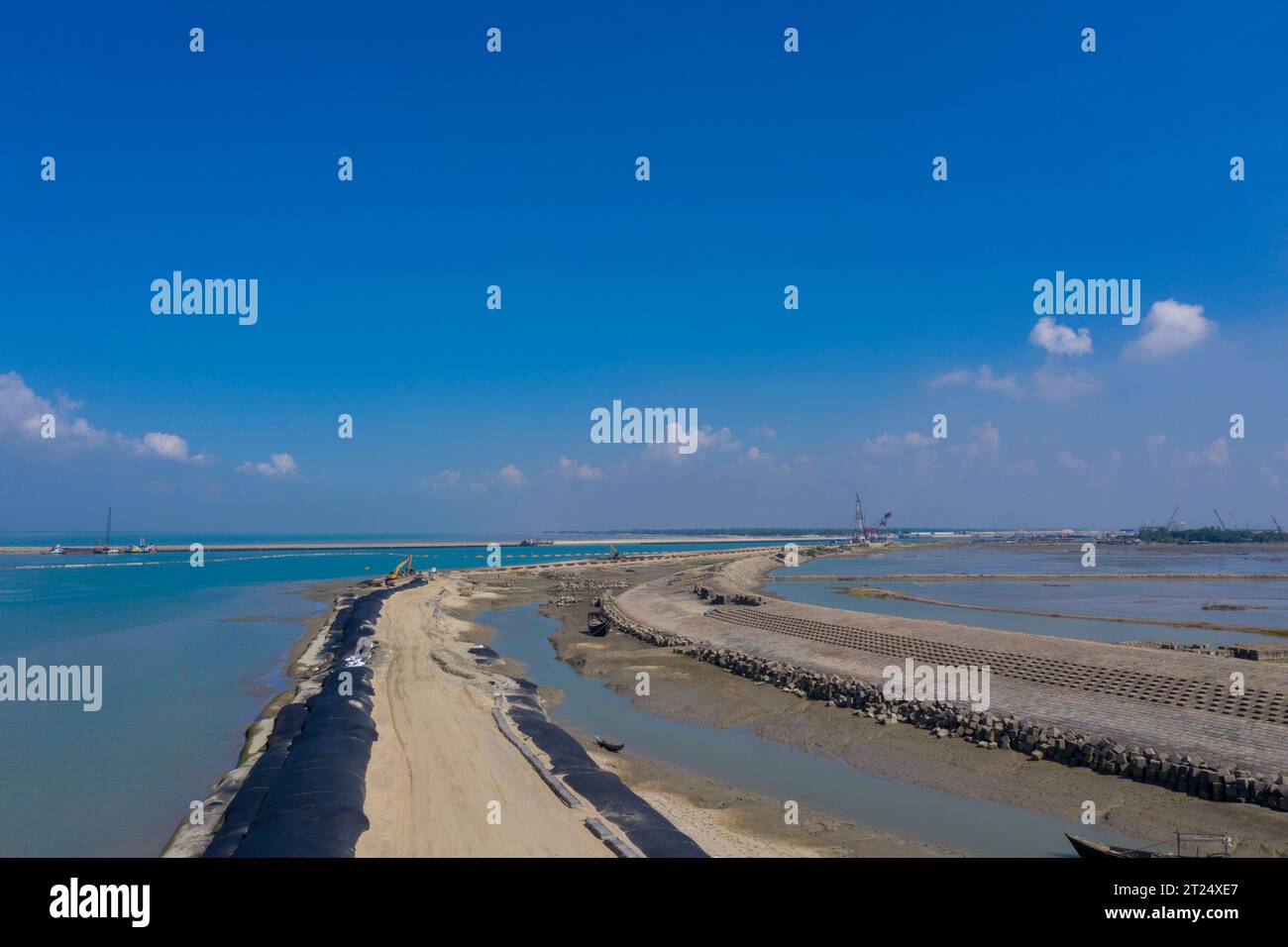The under-construction Matarbari Port is a deep sea port at Matarbari ...
