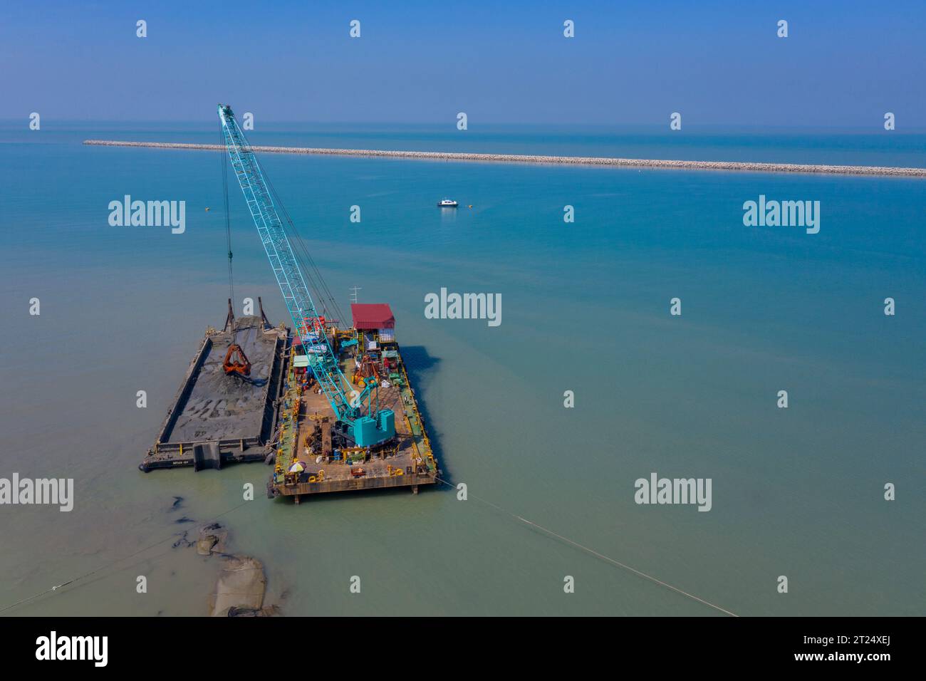 The under-construction Matarbari Port is a deep sea port at Matarbari ...