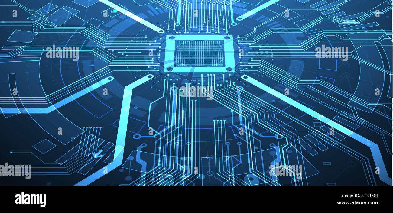 Abstract background on technological and scientific topics. CPU concept ...