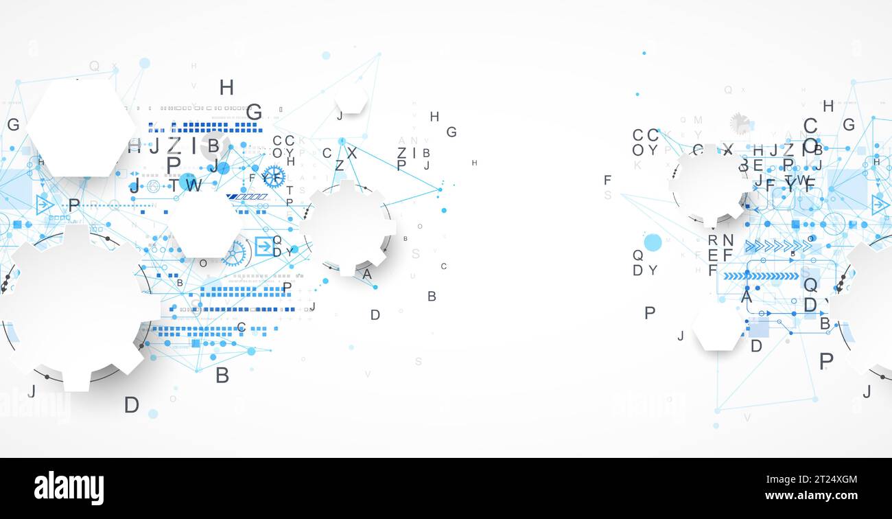 Abstract technology concept. Circuit board, color background. Vector ...