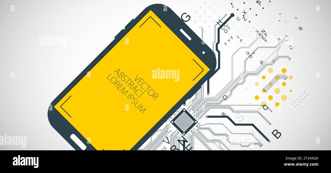 Mobile phone background. Вig data flow processing concept, cloud ...