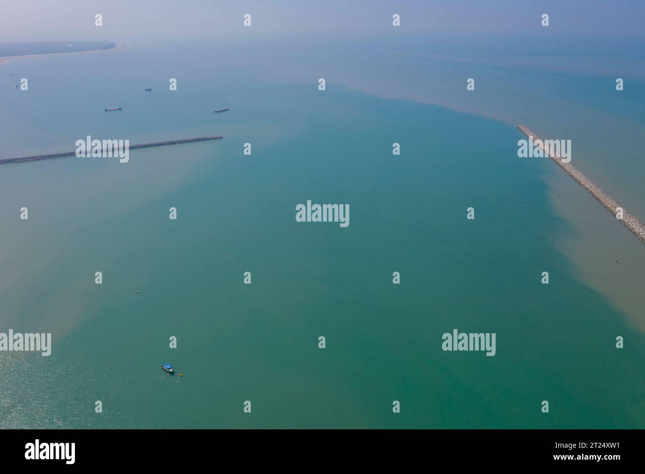 The under-construction Matarbari Port is a deep sea port at Matarbari ...