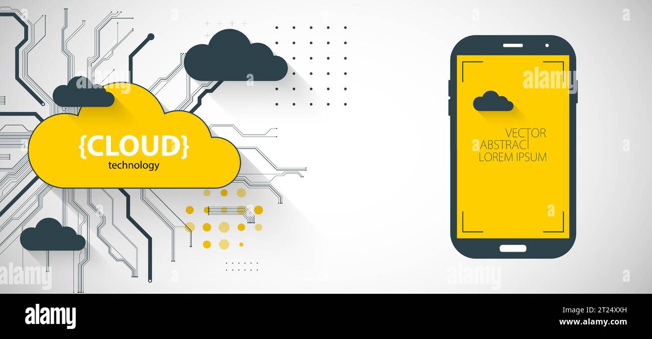 Mobile phone background. Вig data flow processing concept, cloud ...