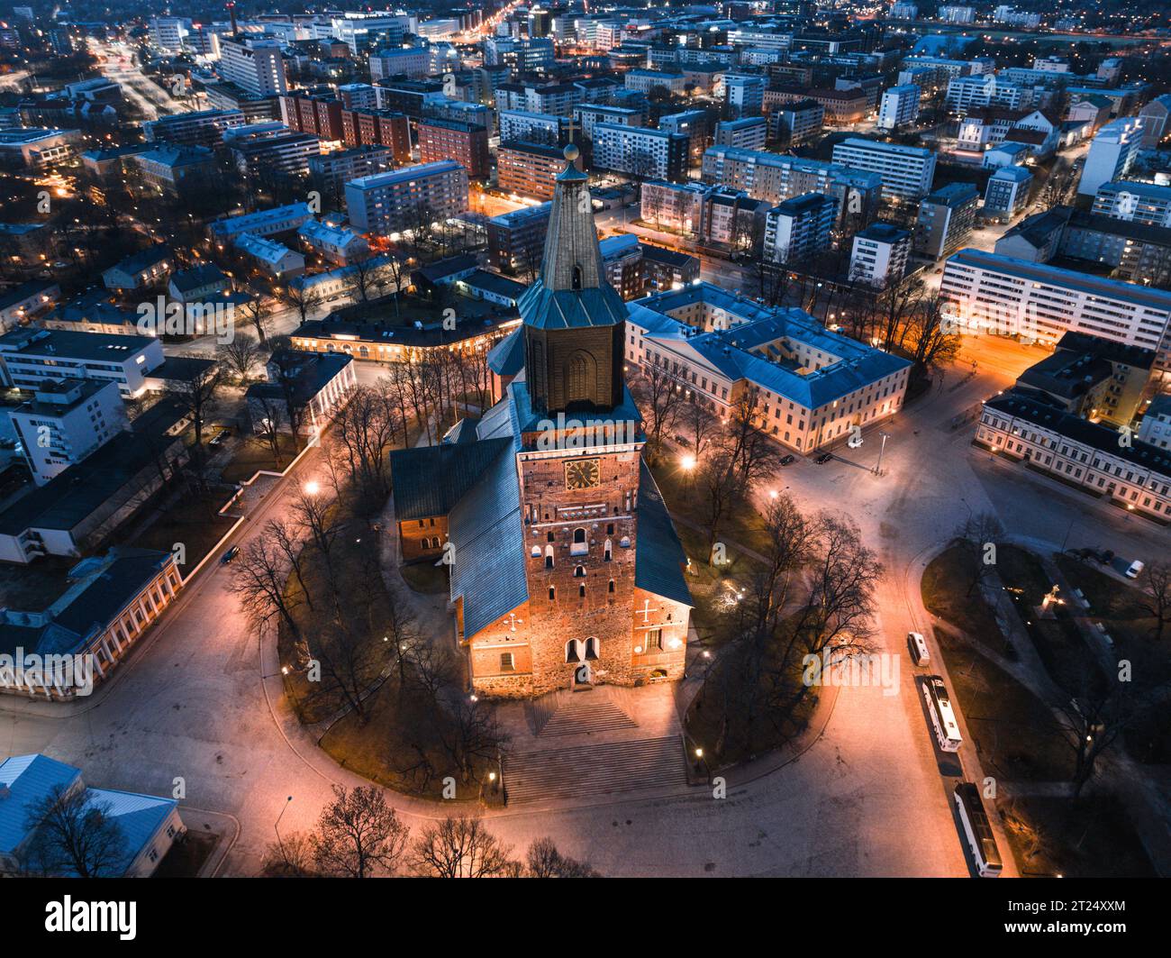 Aerial view of Cathedral of Turku in Finland Stock Photo - Alamy