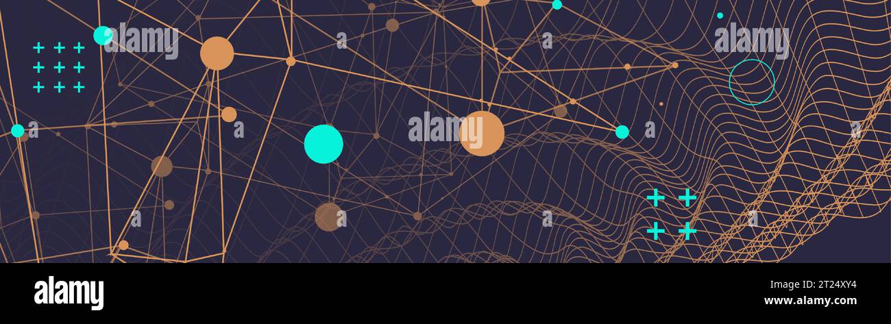 Template for science and technology presentation. Plexus style ...