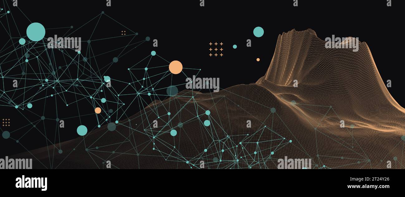 Template for science and technology presentation. Plexus style ...
