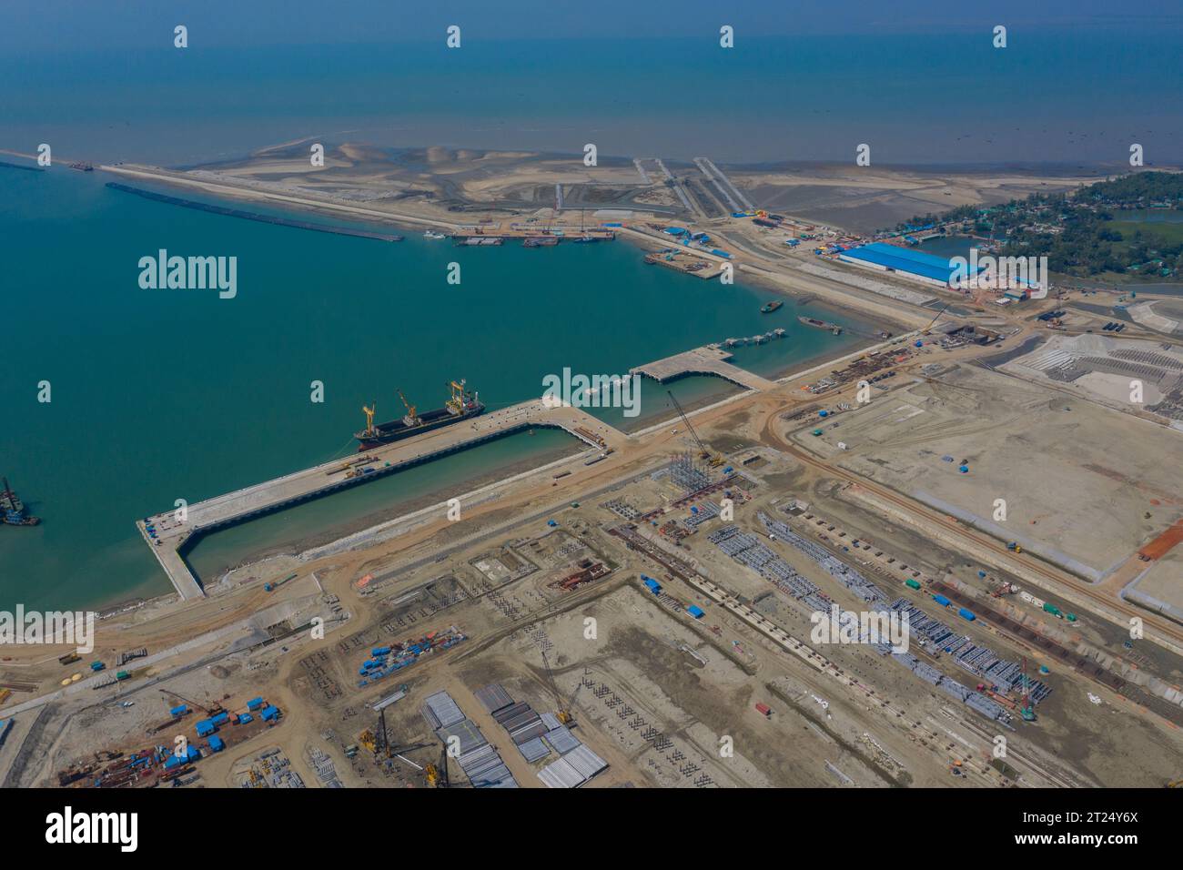 The under-construction Matarbari Port is a deep-sea facility in ...