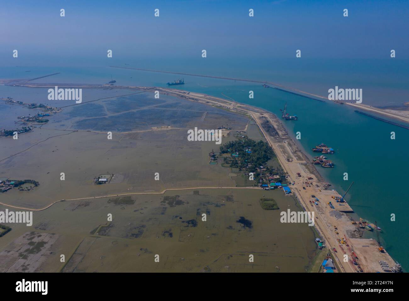 The under-construction Matarbari Port is a deep-sea facility in ...