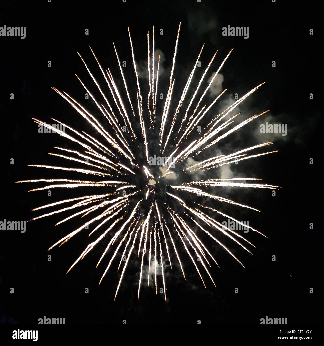 Festive real firework on black background for overlay blending mode of ...