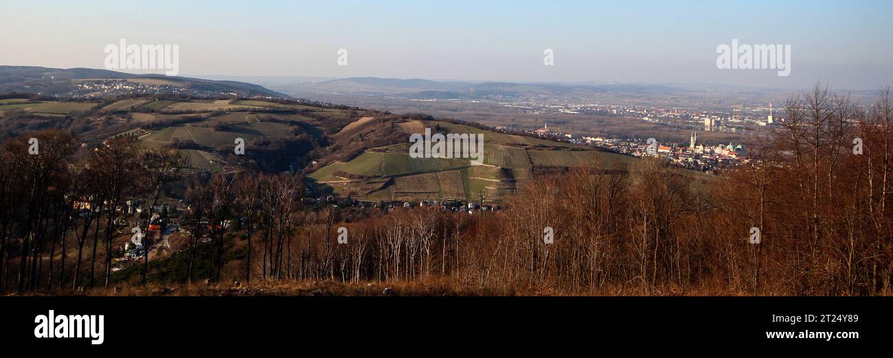 Hiking in the Vienna Woods wine region near the Austrian capital city ...