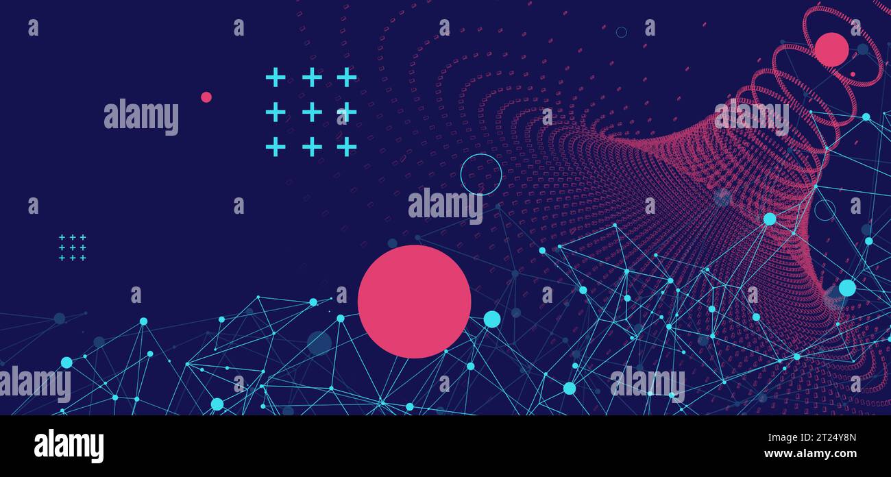 Square pattern. Perspective grid background. Technology(science) style ...