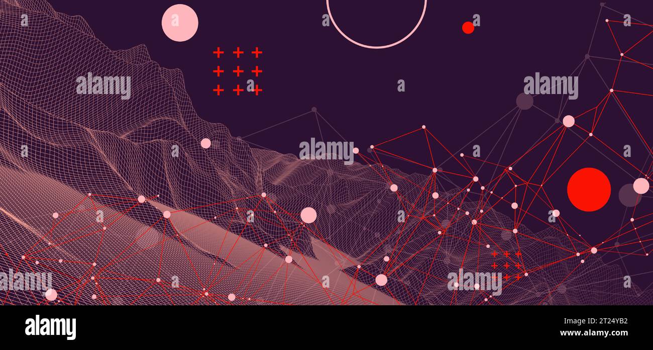 Template for science and technology presentation. Plexus style ...