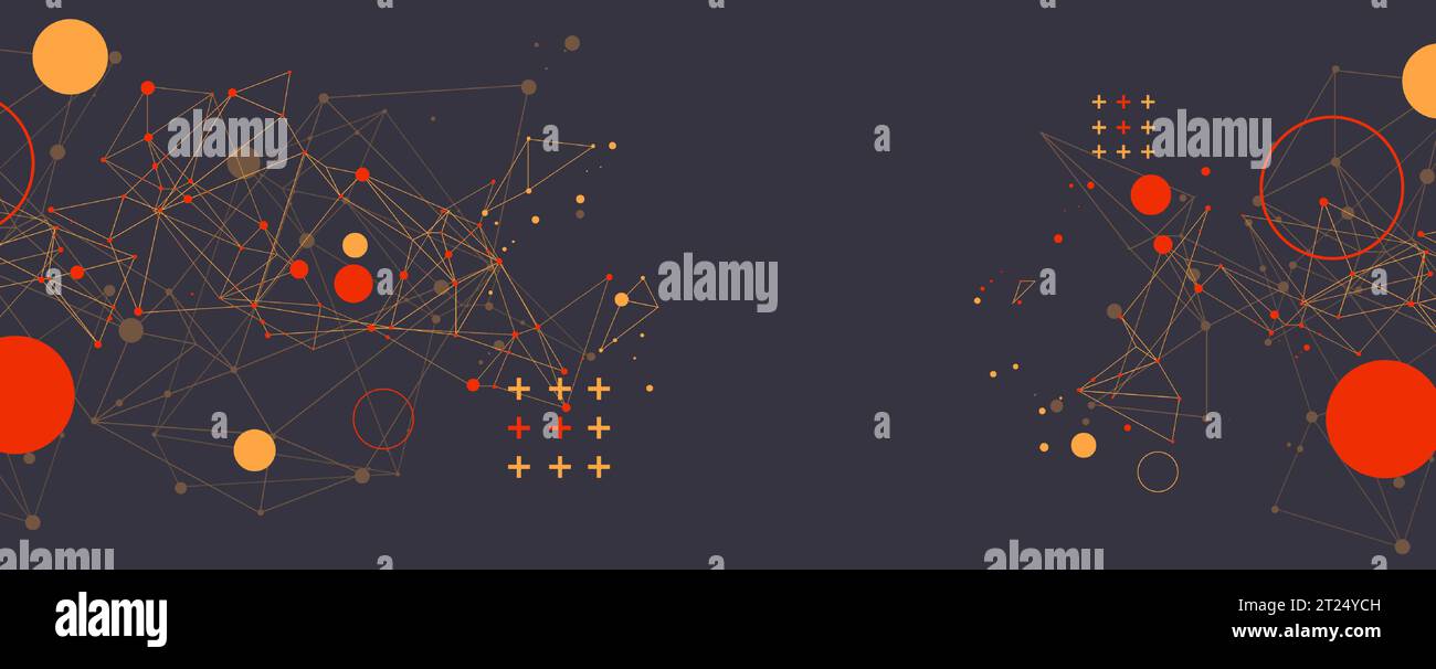Art Template For Science And Technology Presentation Plexus Style Background Vector Stock