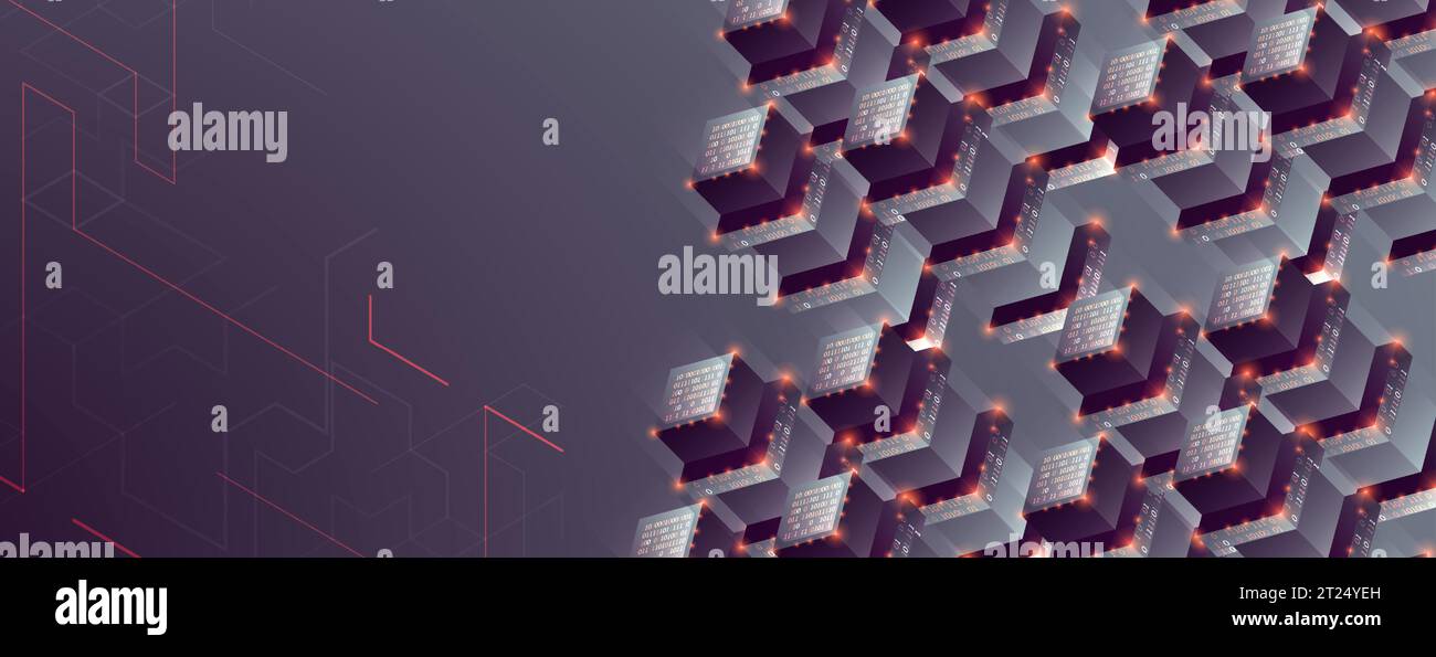 Smart city. Isometric big data concept, database. Abstract technology ...