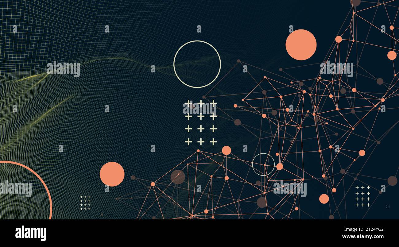 Template for science and technology presentation. Plexus style ...