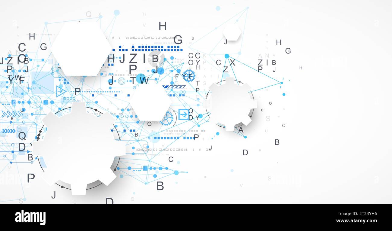 Abstract technology concept. Circuit board, color background. Vector ...