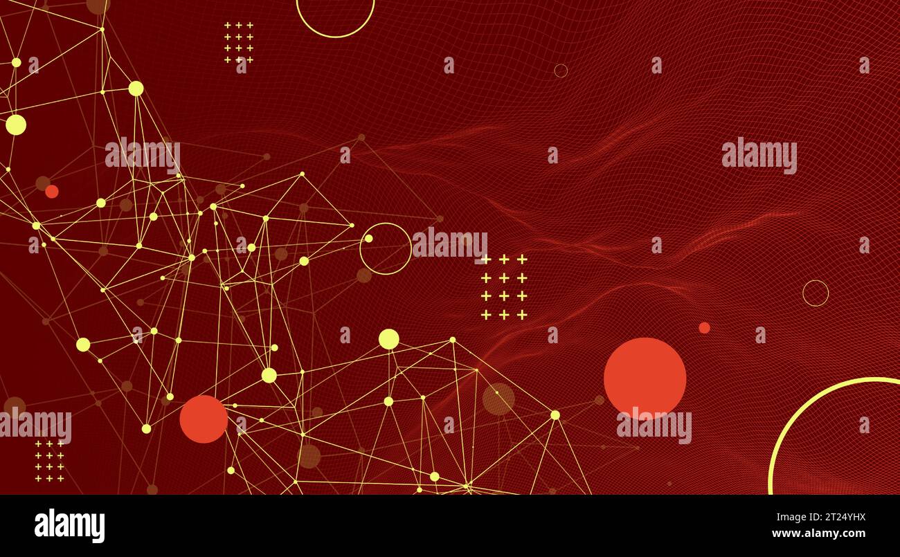Template for science and technology presentation. Plexus style ...