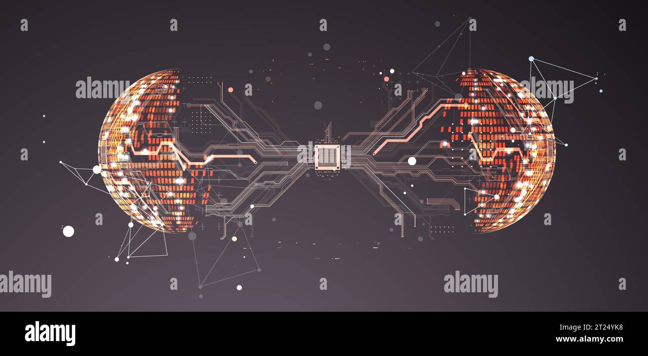 Sphere theme vector illustration. Digital technology background. Vector ...