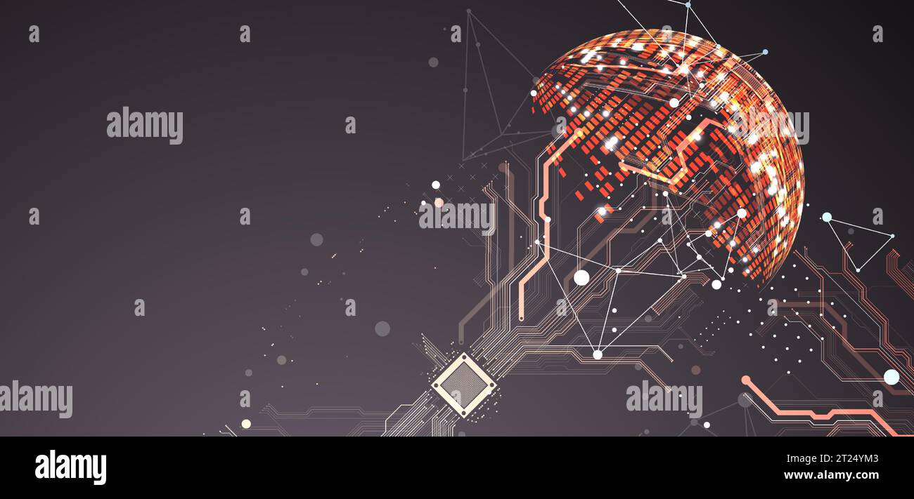 Sphere theme vector illustration. Digital technology background. Vector ...