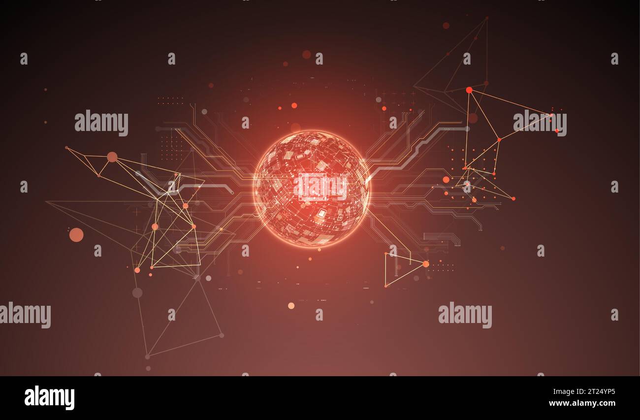 Sphere theme vector illustration. Digital technology background. Vector ...