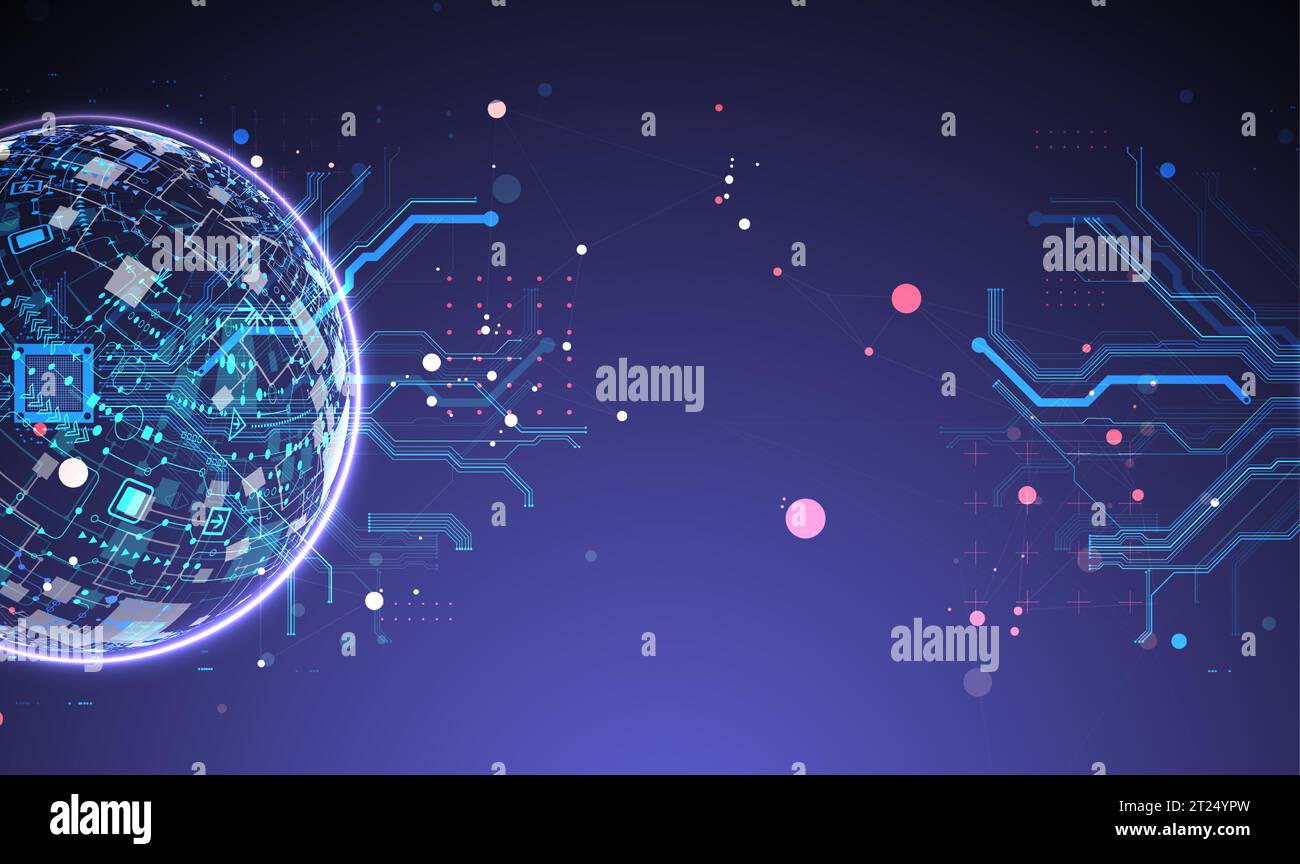 Sphere theme vector illustration. Digital technology background. Vector Stock Vector Image & Art ...