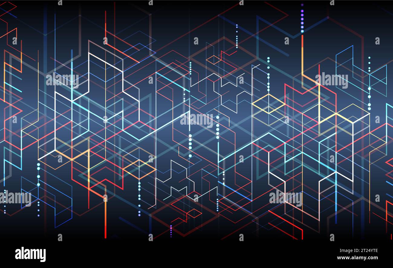 Vector illustration. Digital technology and engineering background ...