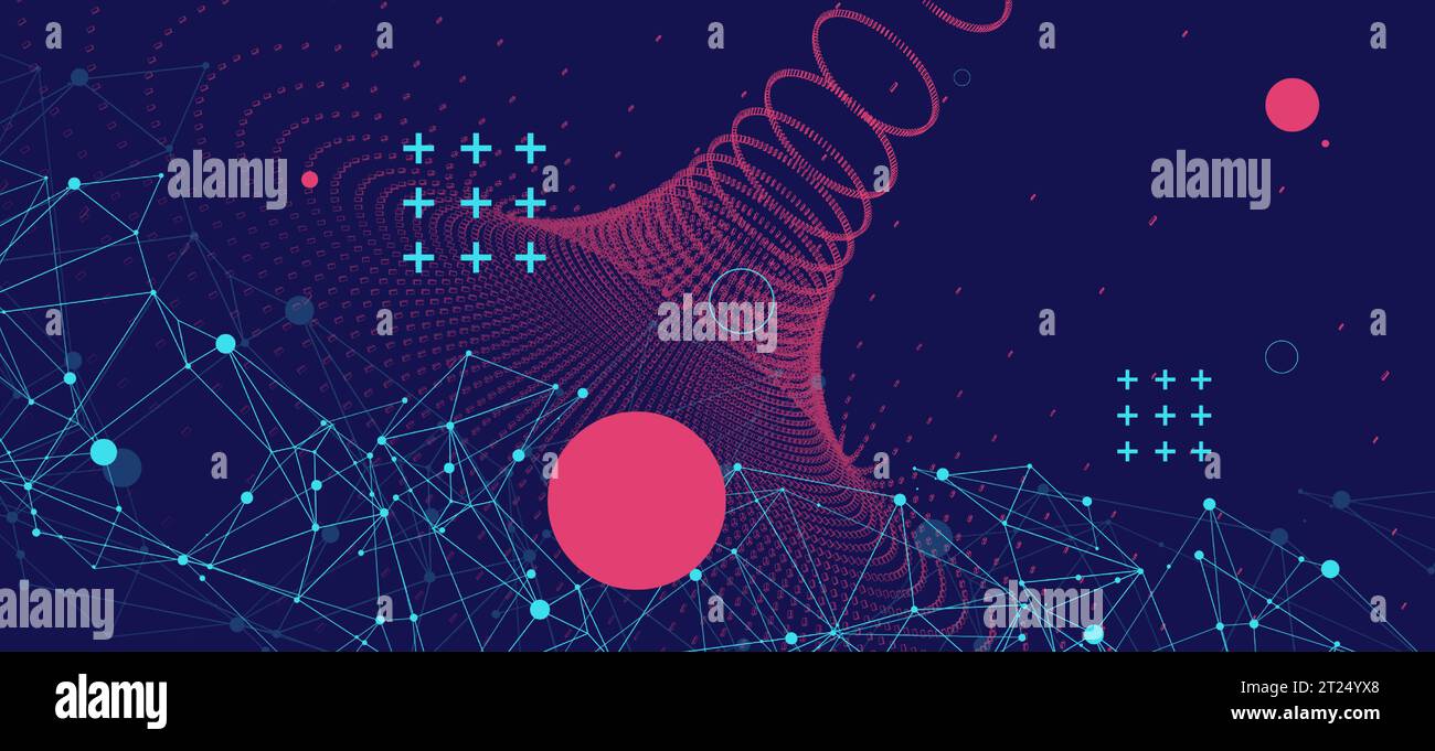 Square pattern. Perspective grid background. Technology(science) style ...