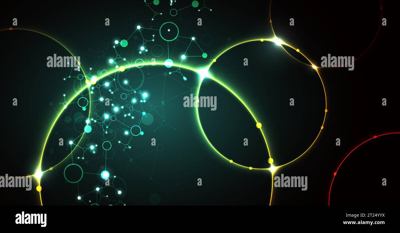 Abstract geometric vector background. Circle technology or science ...