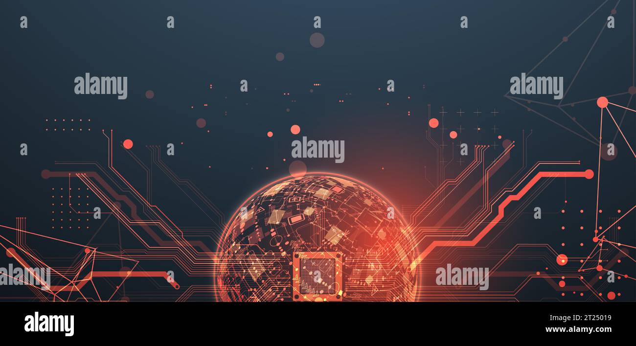 Sphere theme vector illustration. Digital technology background. Vector Stock Vector Image & Art ...