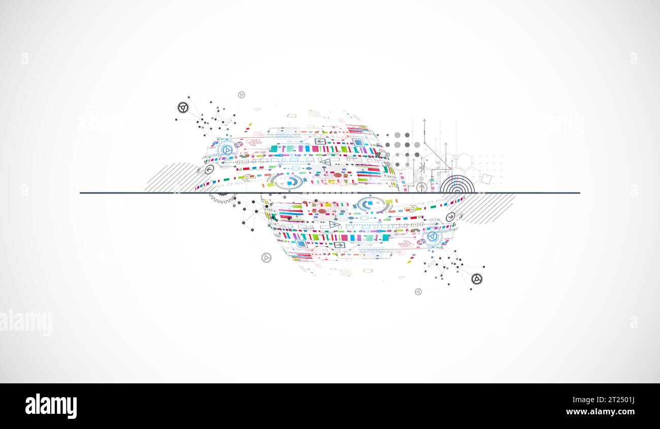 Scientific and technological ART concept. Abstract background with ...