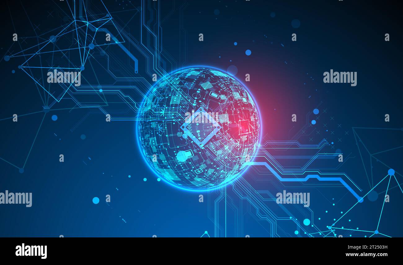 Sphere theme vector illustration. Digital technology background. Vector Stock Vector Image & Art ...