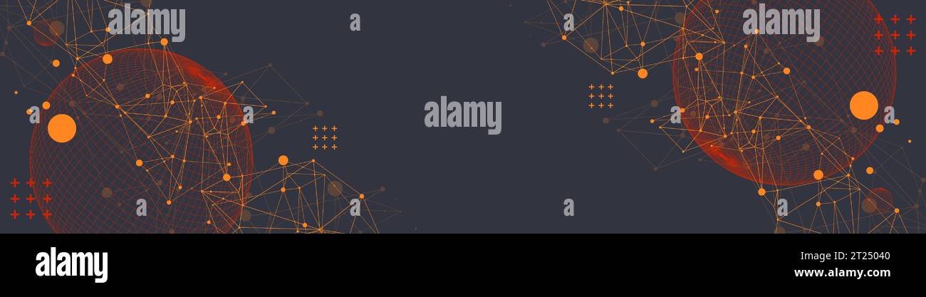 Abstract sphere background with plexus effect. 3D surface. Vector ...