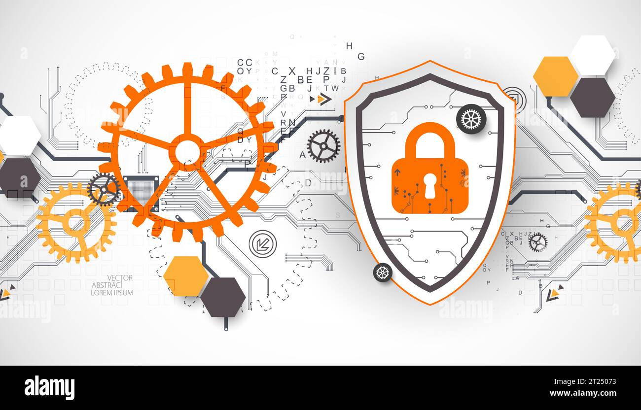 Technological abstract background on the topic of information ...