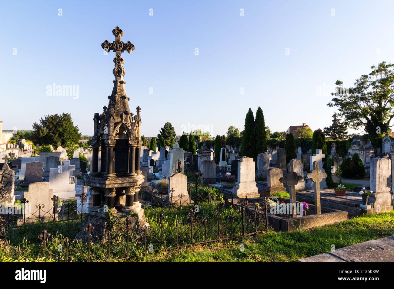 Old St Saint Michael cemetery (Regi Szent Mihaly temeto) with 19th ...