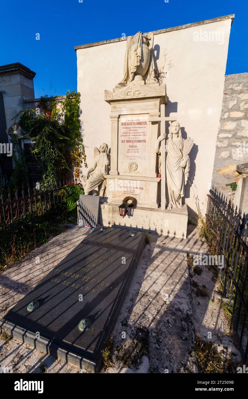 Tombstone of Ignac Flandorffer in Old St Saint Michael cemetery, Sopron ...