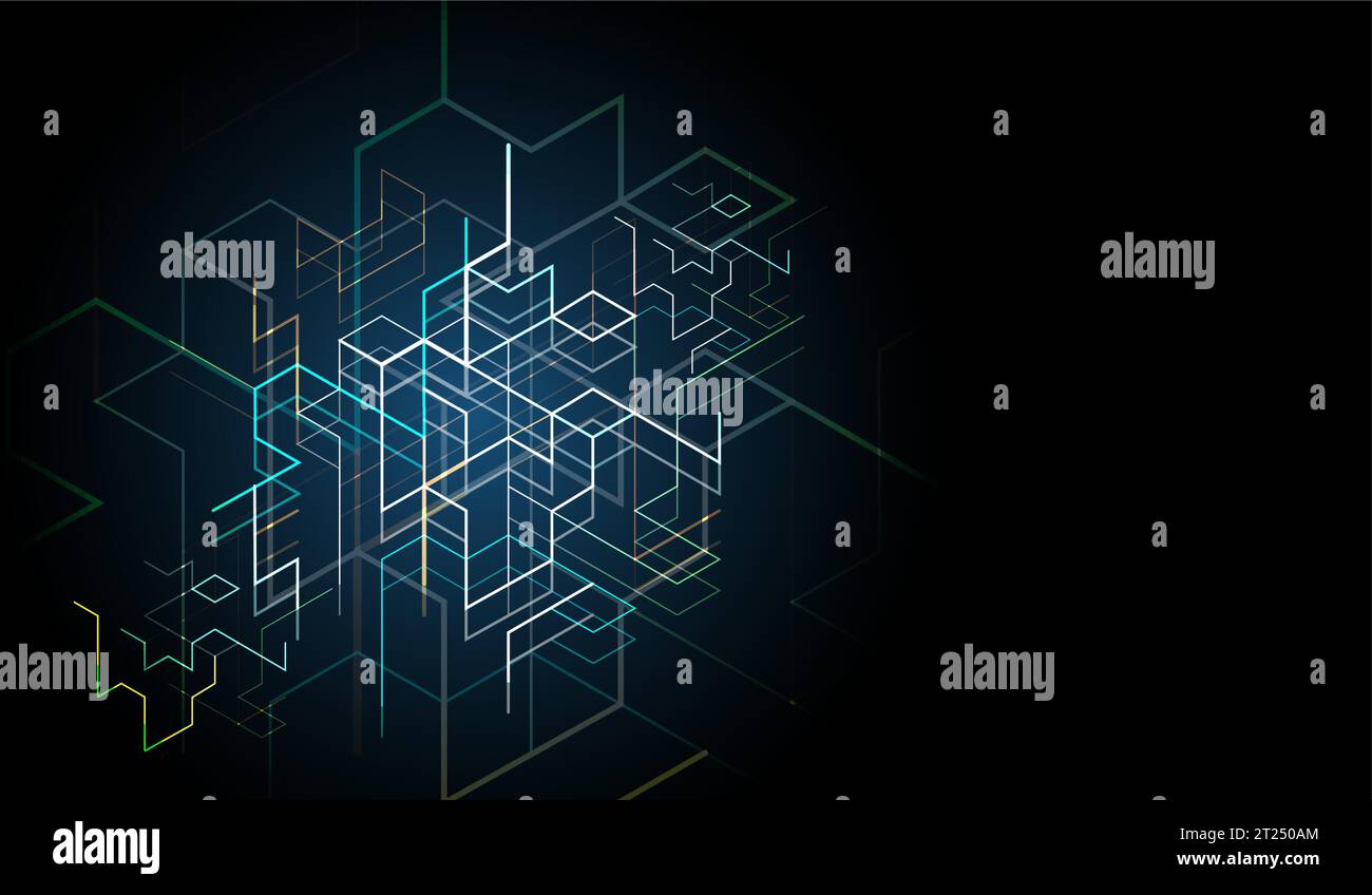 Vector illustration. Digital technology and engineering background ...