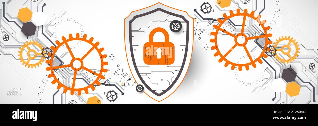 Technological abstract background on the topic of information ...