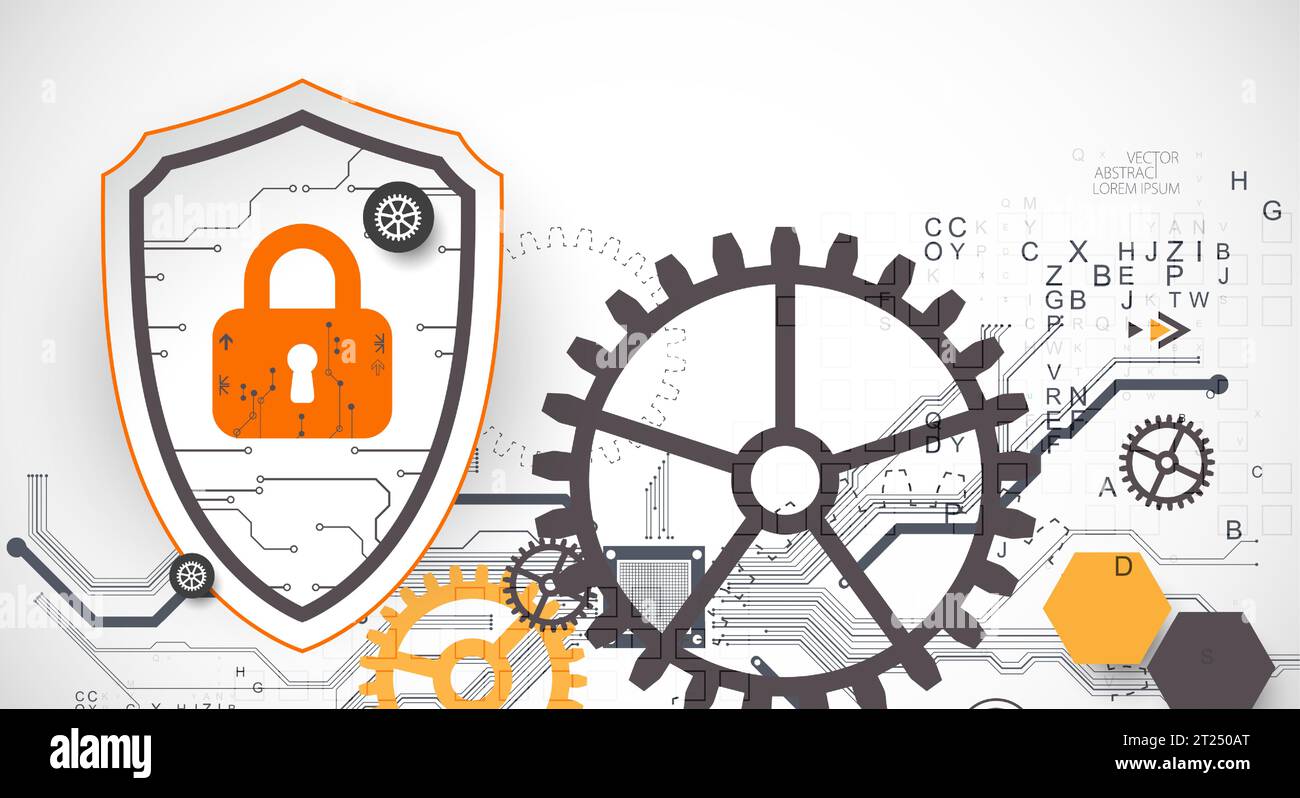 Technological abstract background on the topic of information ...