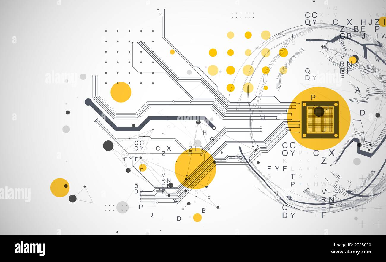 Futuristic global technology Stock Vector Images - Alamy